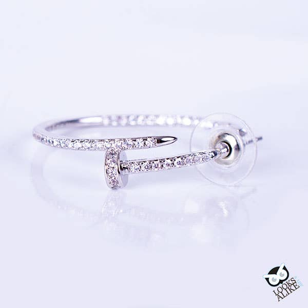 Crystal Nail Hoops – Crazy Ladies & More Inc.