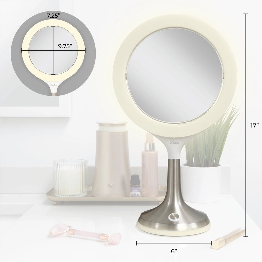 Mood Therapy Lighted Makeup Mirror with Magnification 8x and 1x – Crazy ...